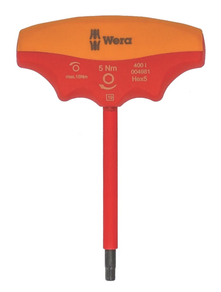 Wera 400 i Torque VDE Insulated Indicator Hex 5.0mm x 90mm - Screwfix