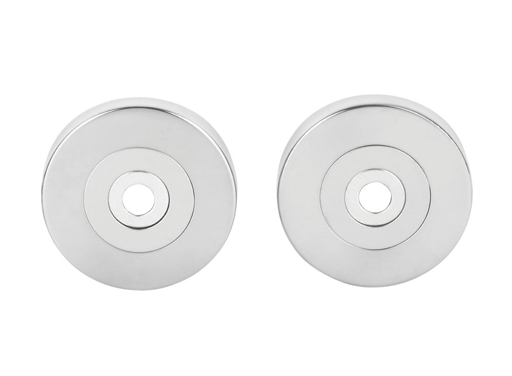 Eurospec Pull Handle Roses Polished Stainless Steel 52mm 2 Pack - Screwfix