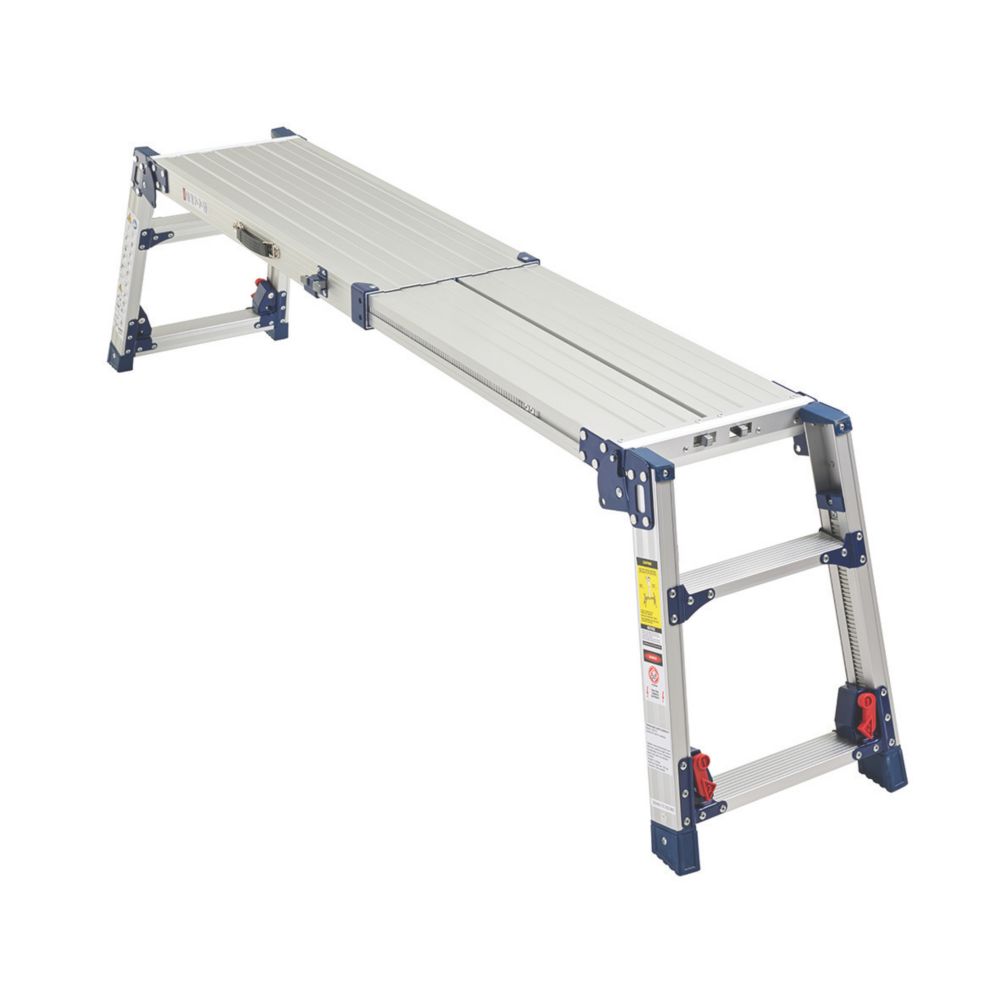 Xtend+Climb Aluminium 690mm x 1.48m Folding Work Platform - Screwfix