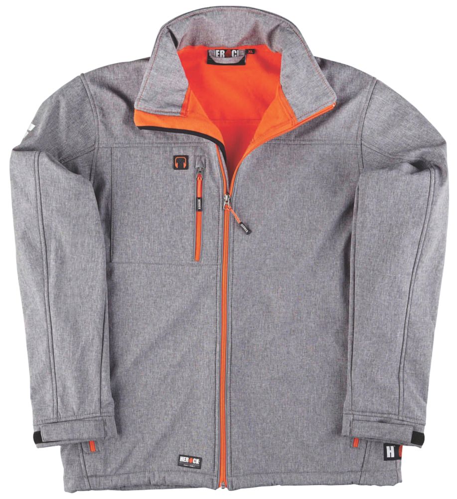 Herock Echo Softshell Jacket Grey Medium 44" Chest - Screwfix