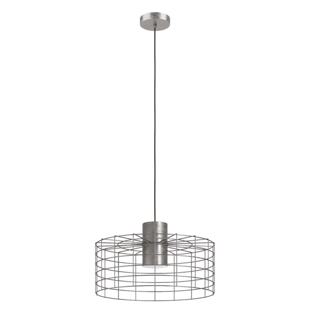 Eglo Milligan 48cm Single Pendant Light Silver - Screwfix