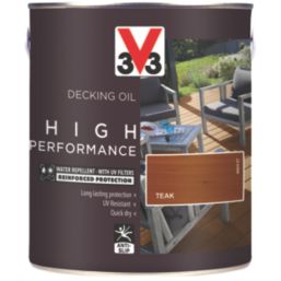 V33 UV-Resistant 2.5Ltr Teak Anti Slip Decking Oil - Screwfix