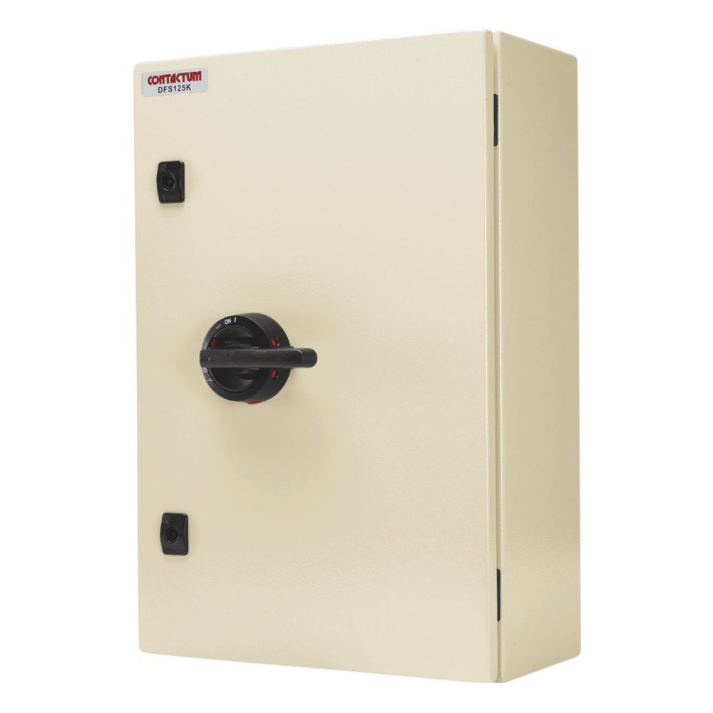 Contactum DFS125K 125A 3P+N+E Fused 3-Phase Enclosed Switch Fuse - Screwfix