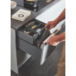 Essentials Soto Deep Drawer Box Matt Grey 400mm - Screwfix