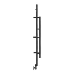 Terma Hex 1200mm x 486mm 1180BTU Black Vertical Designer Radiator ...