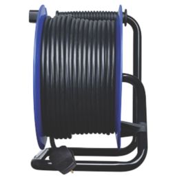 Masterplug Work Power 13A 4-Gang 40m Large Plastic Open Reel 240V ...