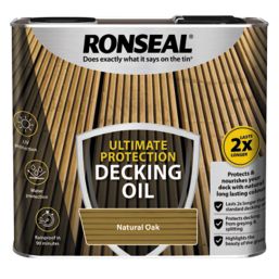 Ronseal Ultimate Protection 2.5Ltr Natural Oak Decking Oil - Screwfix