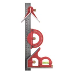Faithfull Combination Square with Protractor 12 300mm Screwfix