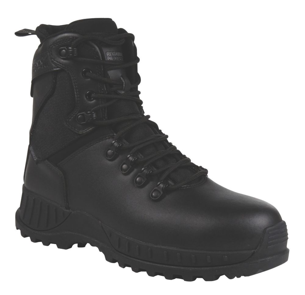 Regatta Basestone S7L Size 7 Black Waterproof Safety Boots - Screwfix