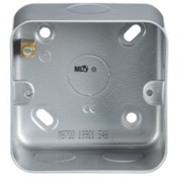 Knightsbridge 1-Gang Metal-Clad Back Box 44mm - Screwfix