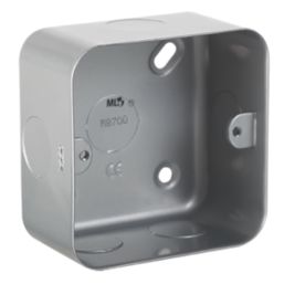 Knightsbridge 1-Gang Metal-Clad Back Box 44mm - Screwfix