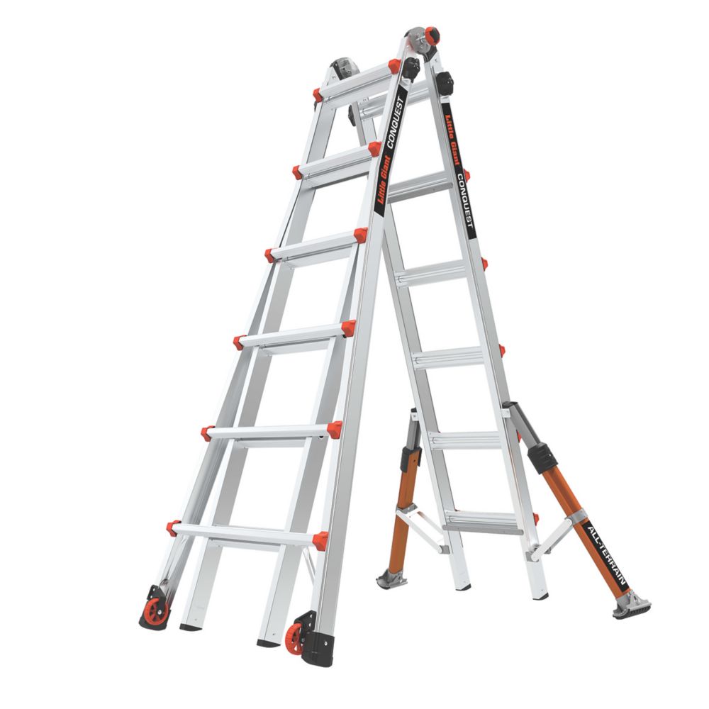 Little Giant Conquest All-Terrain Aluminium 6.9m Combination Ladder ...