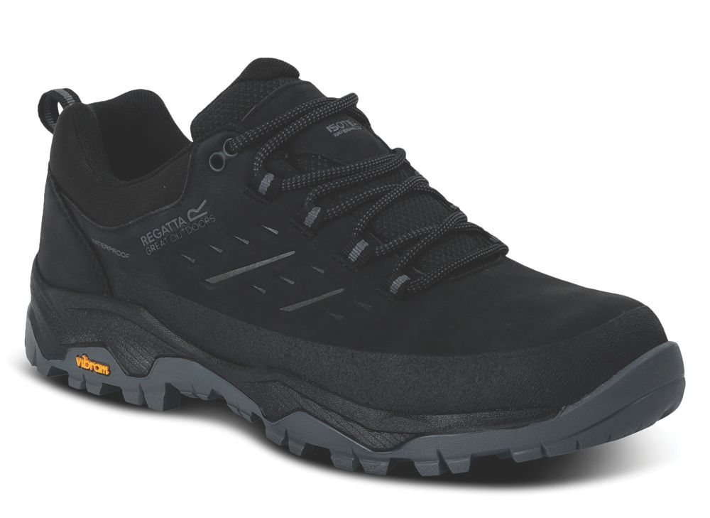 Regatta Blake Low Size 7 Black Waterproof Non Safety Trainers - Screwfix