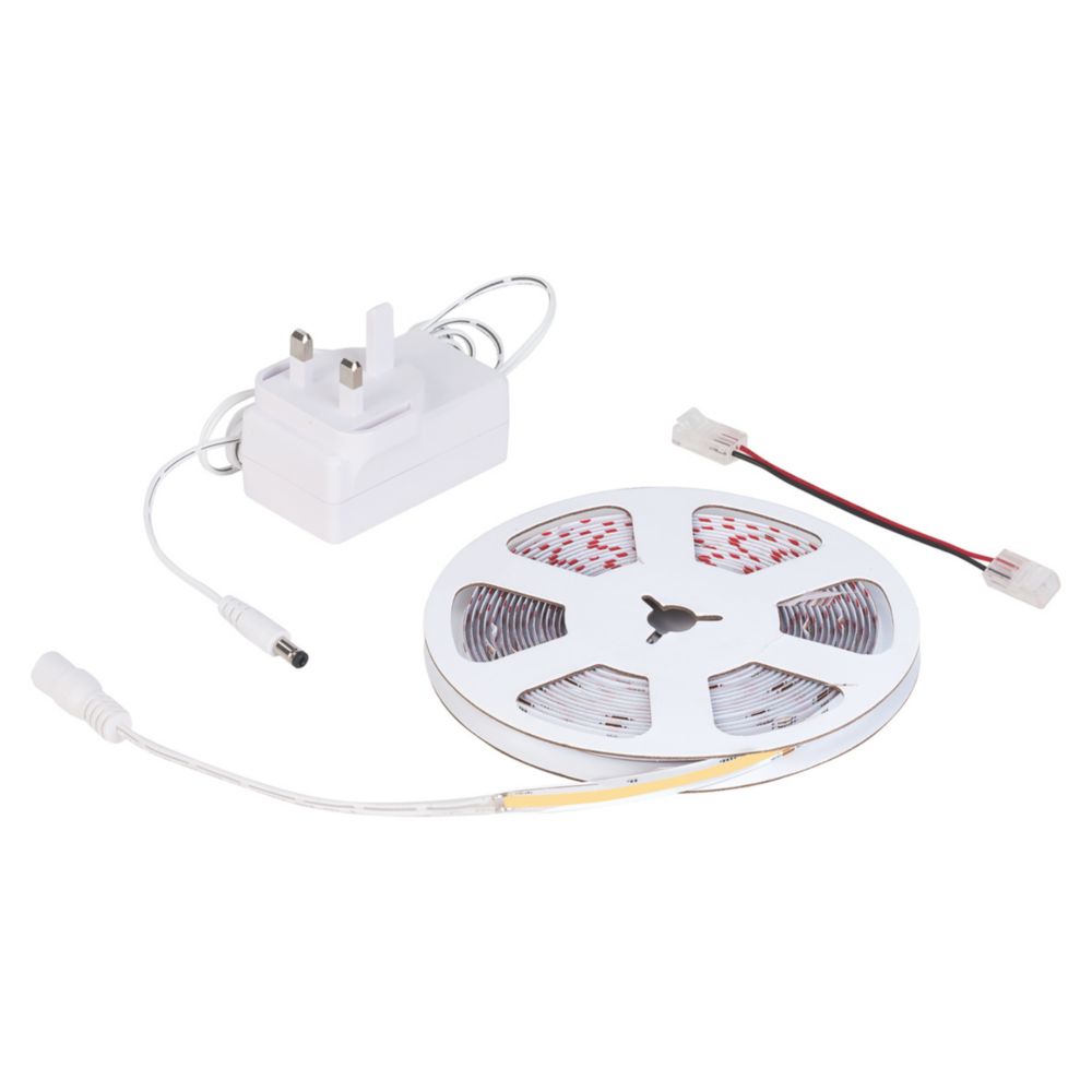 4lite LiteGlo Indoor & Outdoor 5m LED Warm White COB Strip Light Kit 4 ...