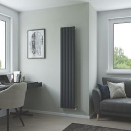 Ximax Ramsay 1800mm x 345mm 2782BTU Anthracite Vertical Designer ...
