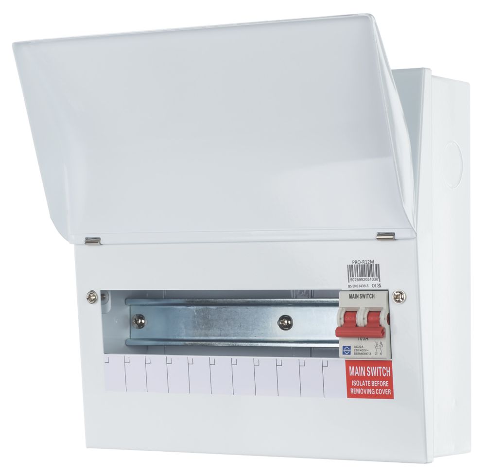 Lewden PRO 13-Module 10-Way Part-Populated Main Switch Consumer Unit ...