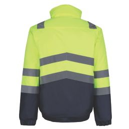 Regatta Pro Hi Vis Bomber Jacket Yellow/Navy Large 48" Chest - Screwfix
