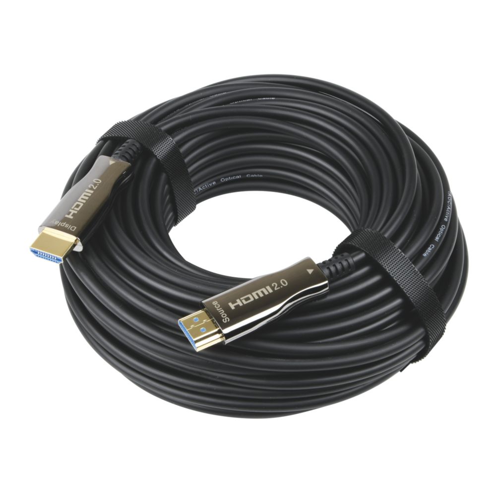 Labgear HDMI Fibre Optic Lead 20m - Screwfix