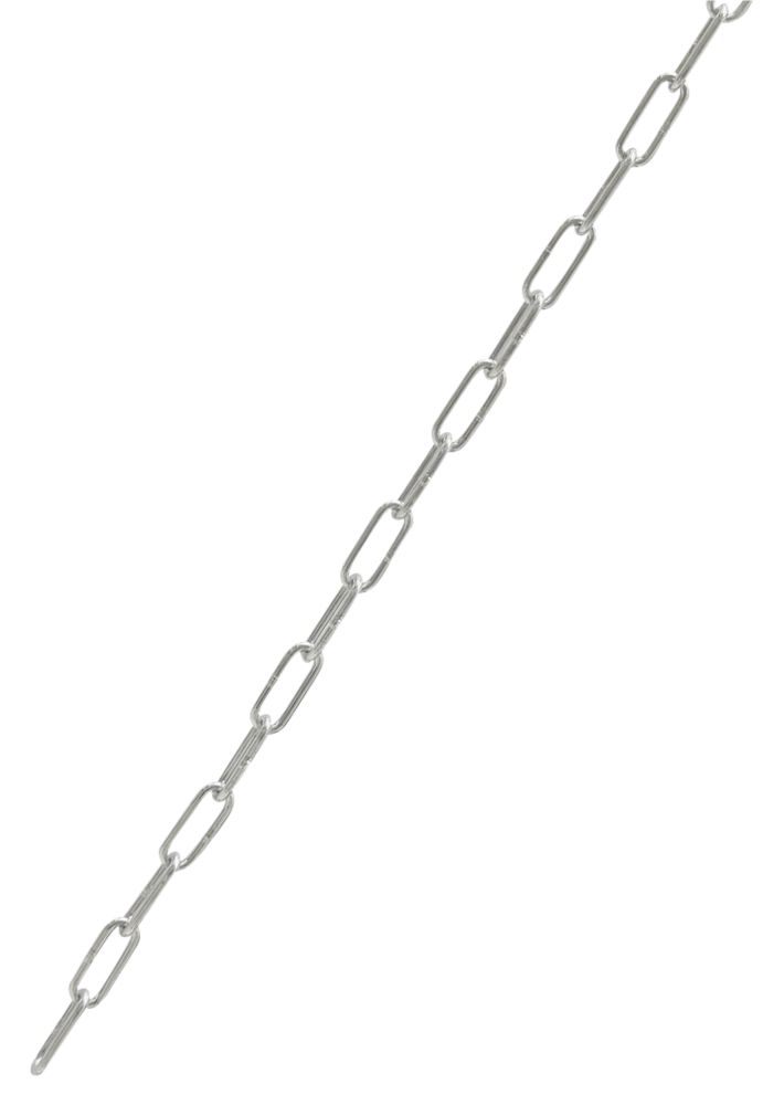 Essentials Side-Welded Zinc-Plated Long Link Chain 4mm x 10m - Screwfix