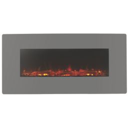 Focal Point Pasadena Grey Remote Control Wall-Mounted Electric Fire ...