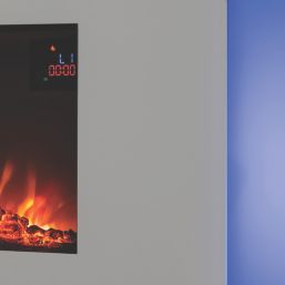 Focal Point Pasadena Grey Remote Control Wall-Mounted Electric Fire ...