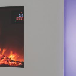 Focal Point Pasadena Grey Remote Control Wall-Mounted Electric Fire ...