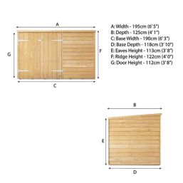 Mercia Value 6' x 4' (Nominal) Pent Timber Bike Store - Screwfix