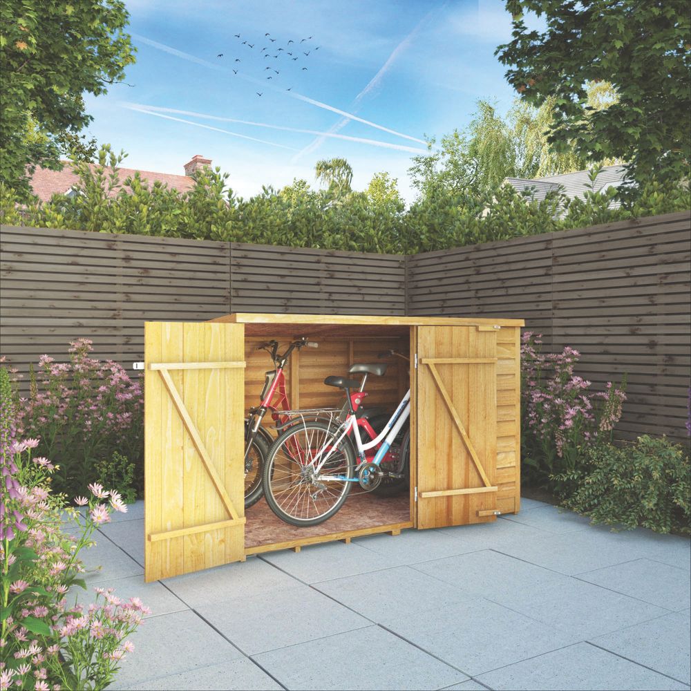 Mercia Value 6' x 4' (Nominal) Pent Timber Bike Store - Screwfix