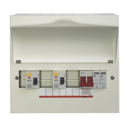 Wylex 13-Module 5-Way Part-Populated Dual RCD Consumer Unit with SPD ...
