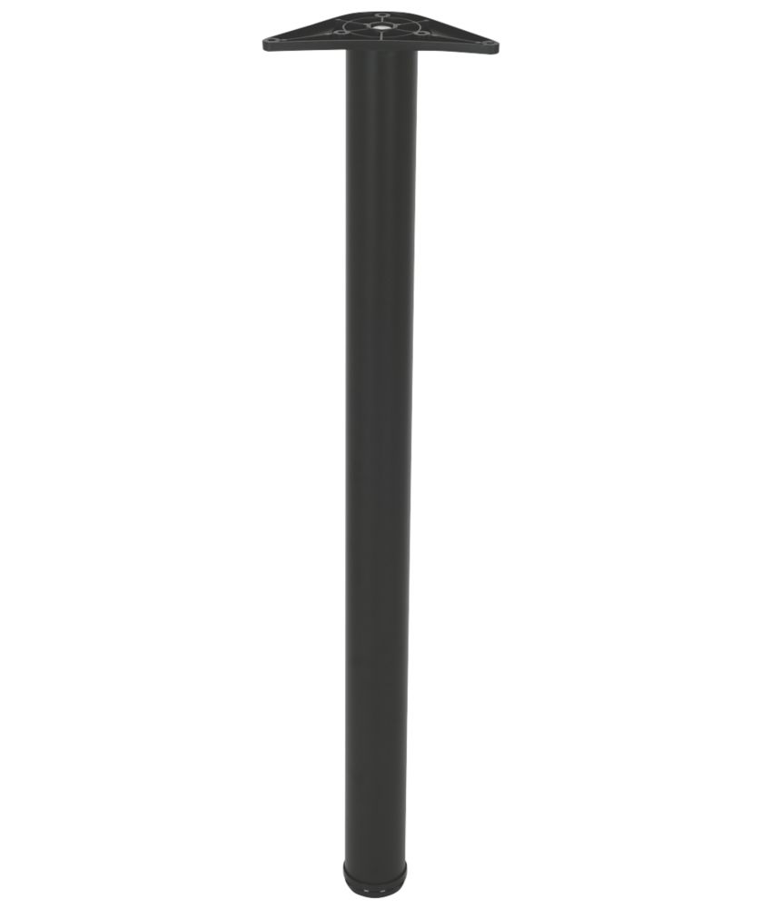 Rothley Worktop Leg Matt Black 870-895mm - Screwfix