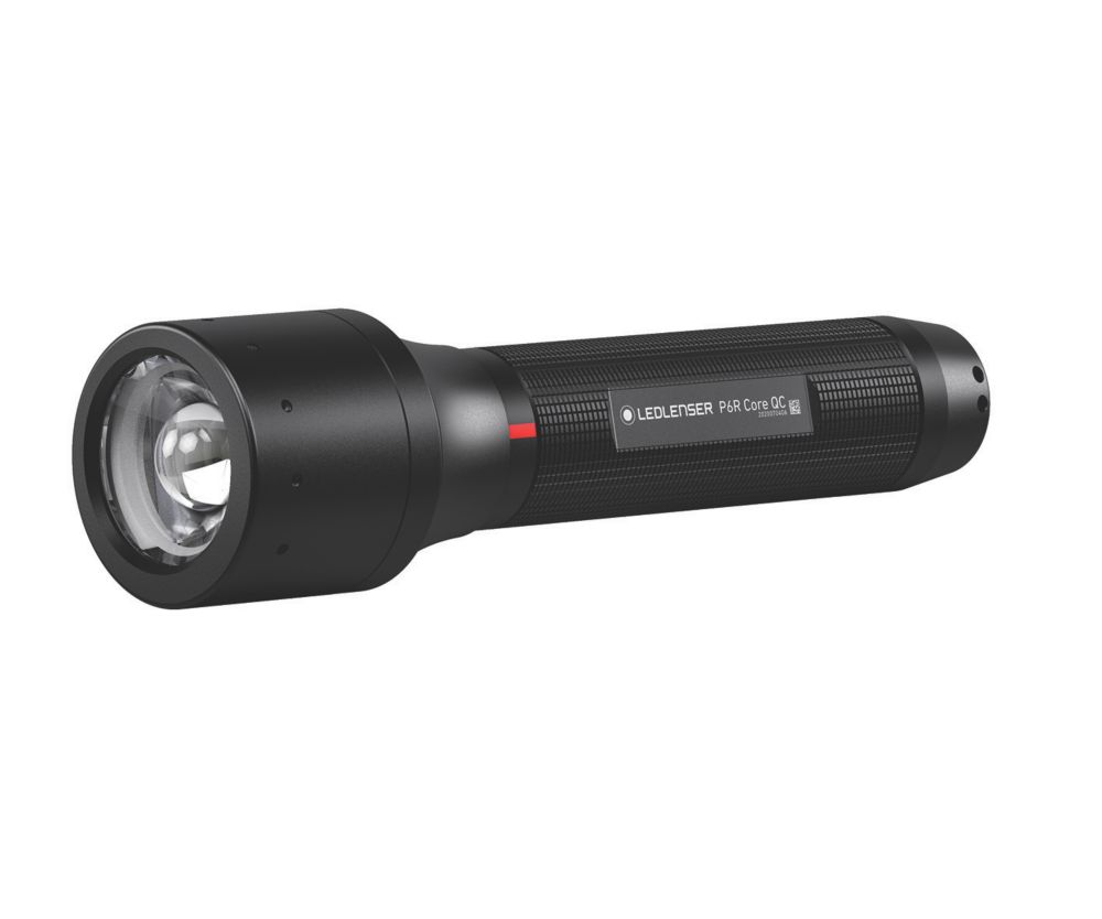 LEDlenser P6-QC Core Rechargeable LED Torch Black 270lm - Screwfix