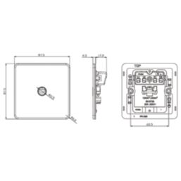 Knightsbridge Screwless 20A Unswitched Flex Outlet Antique Brass - Screwfix