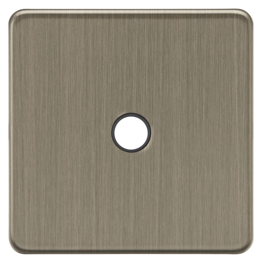 Knightsbridge Screwless 20A Unswitched Flex Outlet Antique Brass - Screwfix