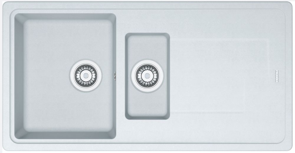 Refurb Franke Titan 1.5 Bowl Tectonite Sink White Reversible 970mm x ...