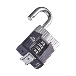 Squire Warrior Weatherproof Combination Padlock Blue/Chrome 55mm - Screwfix