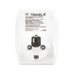 Masterplug Travel Power 13A Unfused Adaptor + 2.1A 10.5W 2-Outlet Type ...