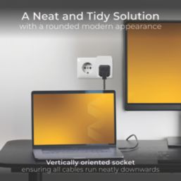 Masterplug Travel Power 13A Unfused Adaptor + 2.1A 10.5W 2-Outlet Type ...