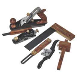 Faithfull Carpenters Woodworking Plane & Tools 7 Piece Set - Screwfix