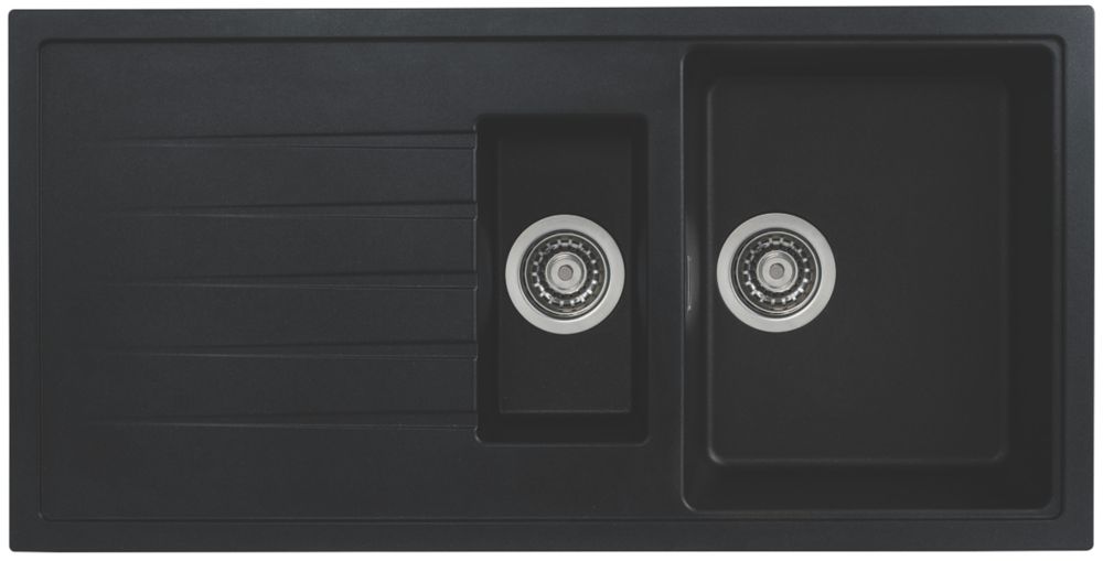 Bristan Quartz 1.5 Bowl Resin Composite Kitchen Sink & Reversible ...