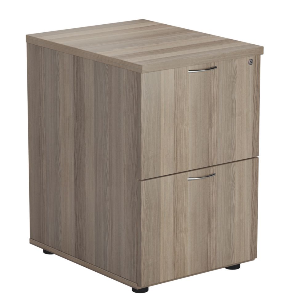 TC Group Essentials 2-Drawer Filing Cabinet Grey Oak 464mm x 710mm ...