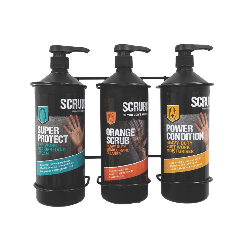 Scrubb Wall Cradle with Hand Cleaning Products - Screwfix