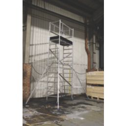 Werner Pro Plus Single Depth Aluminium Tower 0.6m x 1.5m x 3.4m - Screwfix