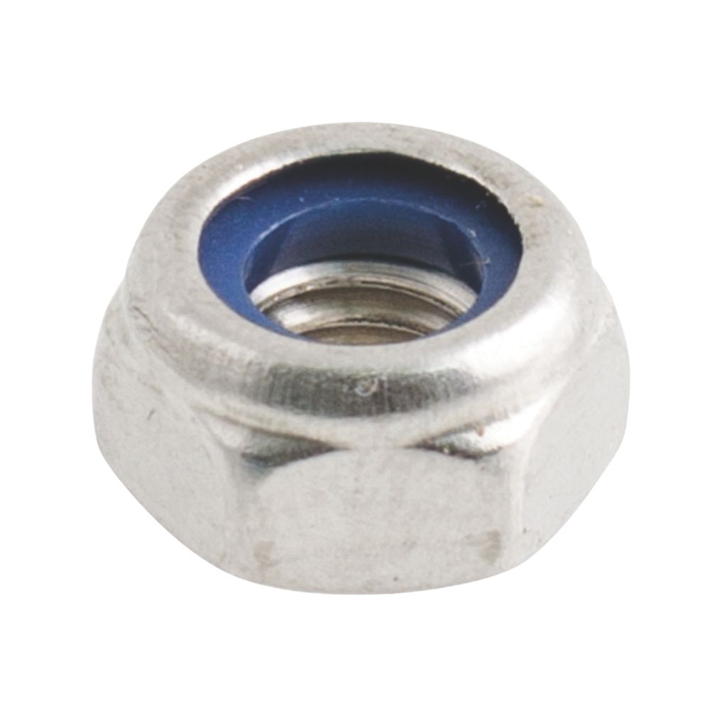 Easyfix A2 Stainless Steel Nylon Lock Nuts M5 100 Pack - Screwfix