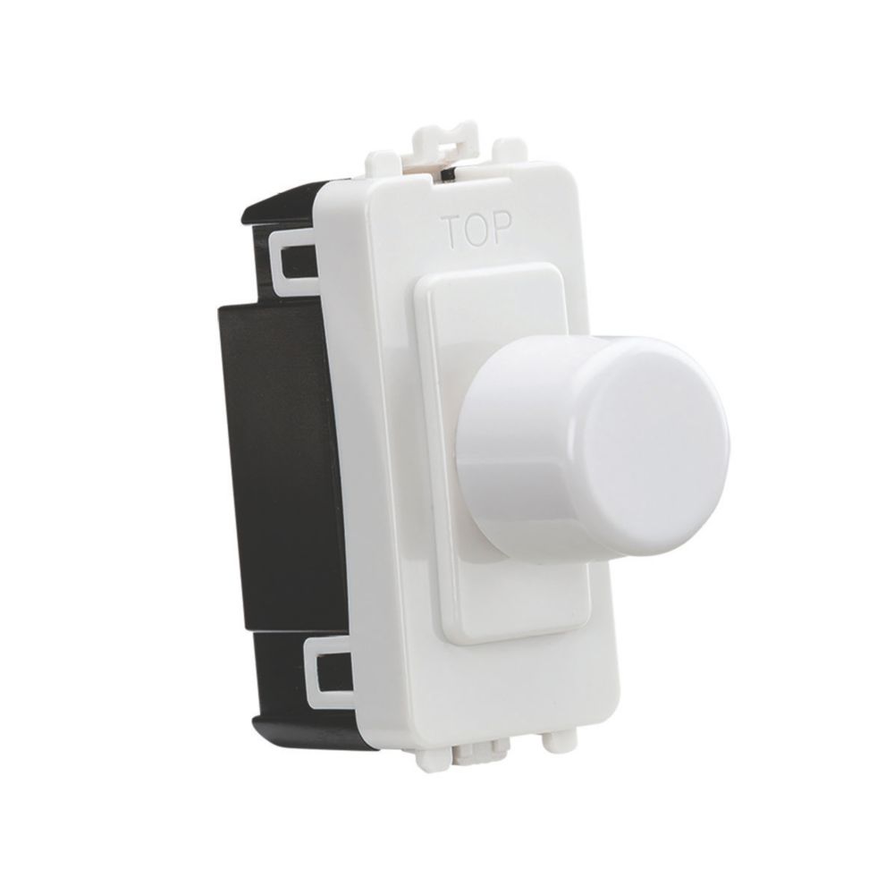 Knightsbridge 2-Way LED Grid Dimmer Switch White - Screwfix