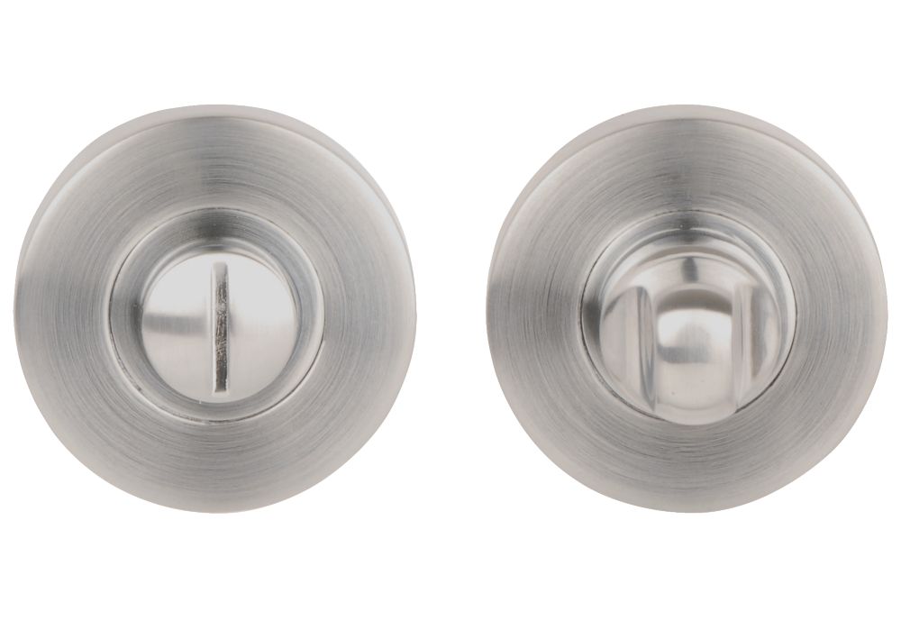 Jigtech Standard Thumbturn Set Satin Chrome 52mm - Screwfix
