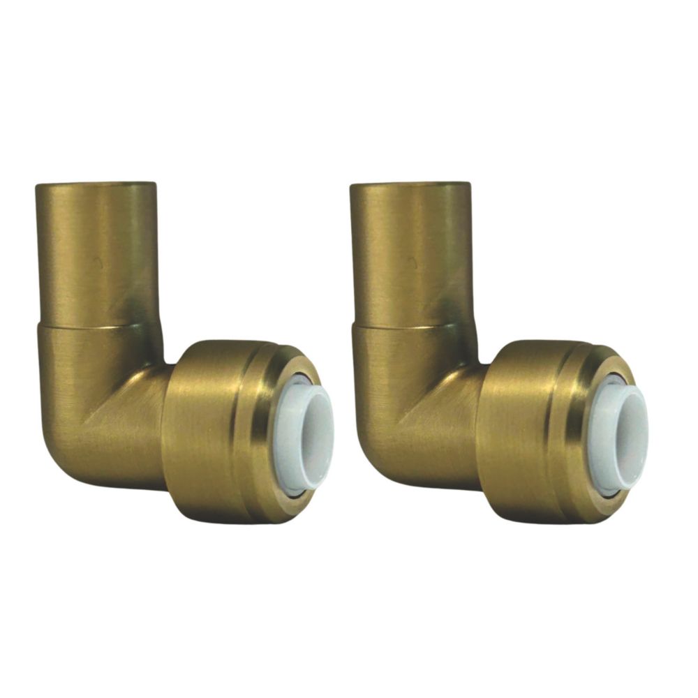 ETAL Brass Push-Fit Reducing 90° Stem Elbow F 10mm x M 15mm 2 Pack ...