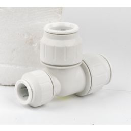 JG Speedfit Plastic Push-Fit Reducing Tee 22mm x 15mm x 22mm - Screwfix
