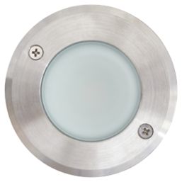 LAP Flax 110mm Outdoor LED Ground Light Black / Stainless Steel 7W ...