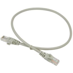 Essentials Ivory Unshielded RJ45 Cat 5e Ethernet Cable 0.5m - Screwfix