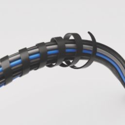 D-Line 10-40mm Black Cable Tidy Wrap 2.5m - Screwfix